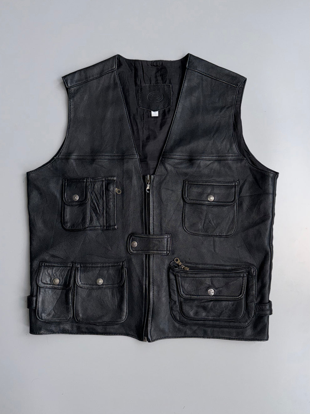 ! Super Premium Original Leather Utility Vest (L) – Drip Drop Attire