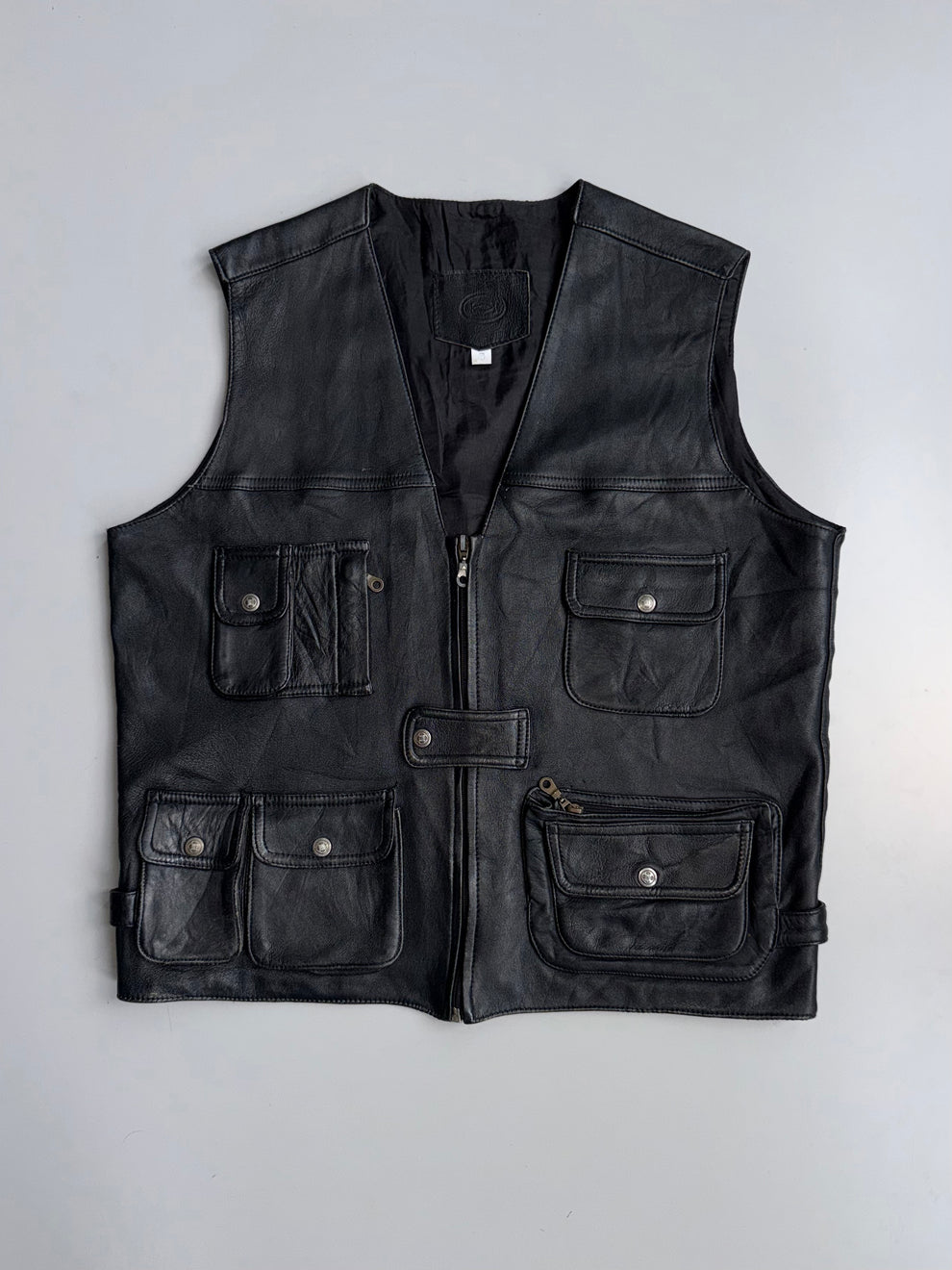 ! Super Premium Original Leather Utility Vest (L) – Drip Drop Attire