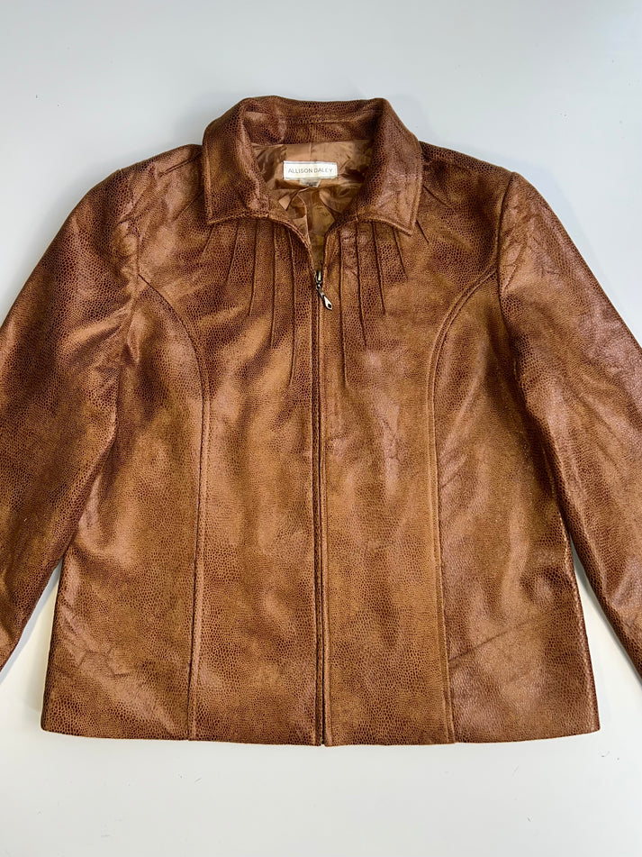 ! Ultra Premium Designer Allison Daley Original Leather Jacket (M ...