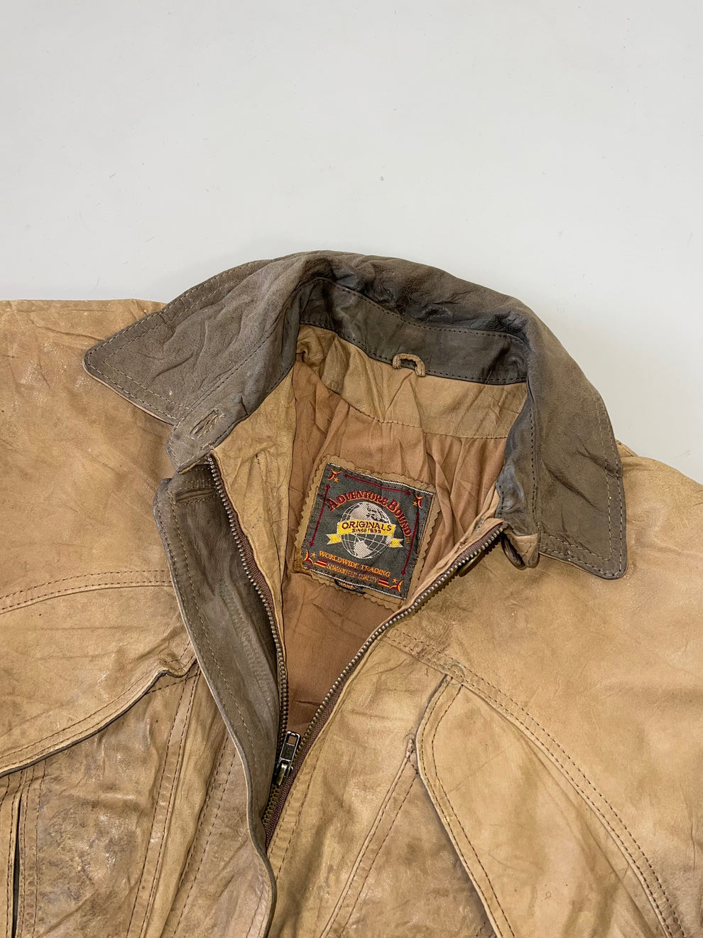 ZSuper Premium Original Leather Jacket Adventure bond OG crop (M ...