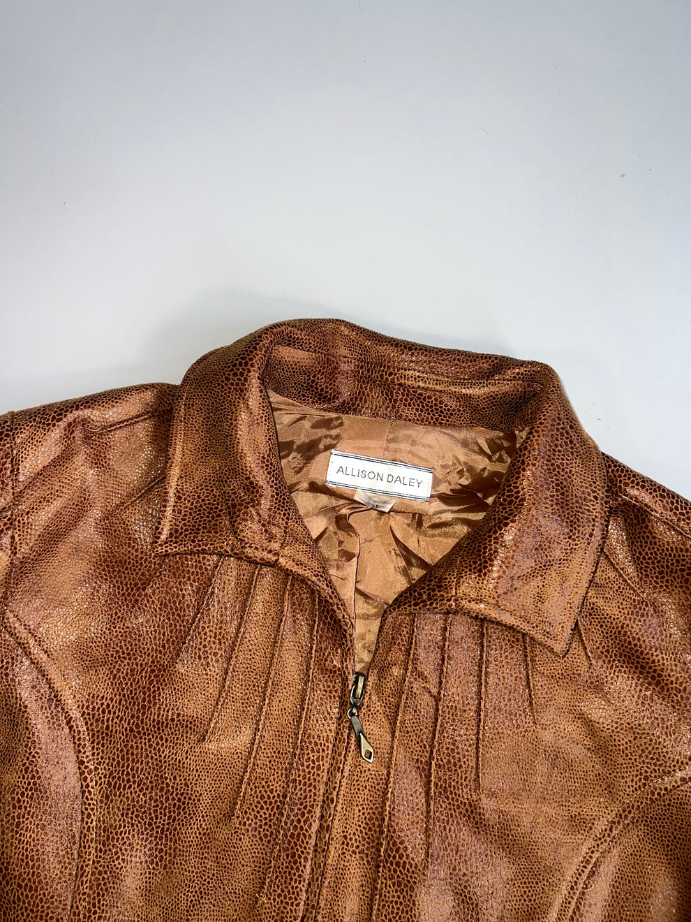 ! Ultra Premium Designer Allison Daley Original Leather Jacket (M ...